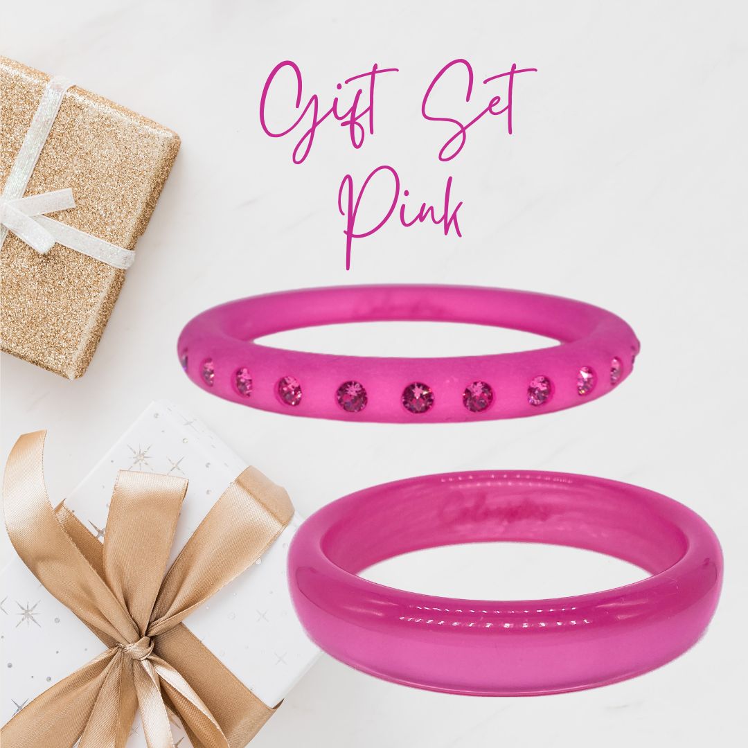 Schmuckset Armreifen Lucida & Bari in Pink